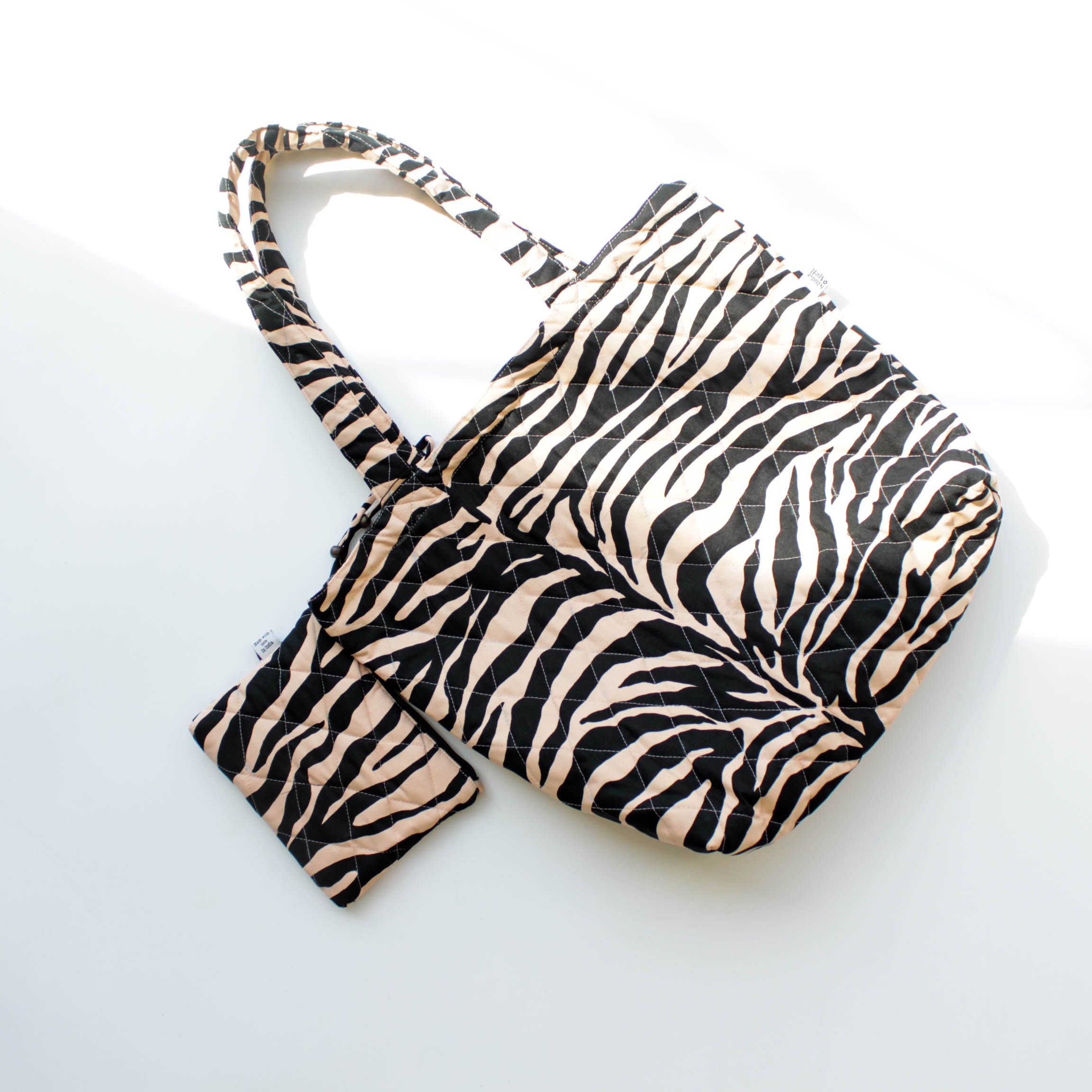 Zeebra style quilted bag